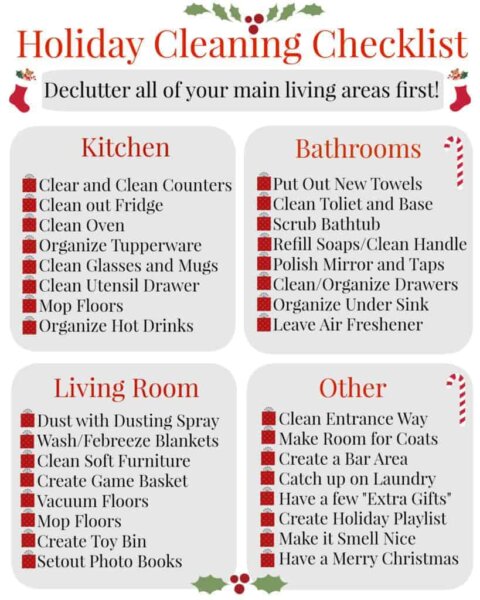 Holiday Cleaning Checklist - House Cleaning in Overland Park KS